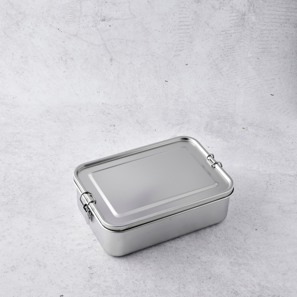 Extra Large Stainless Steel Lunch Box 2400ml – The Low Tox Project