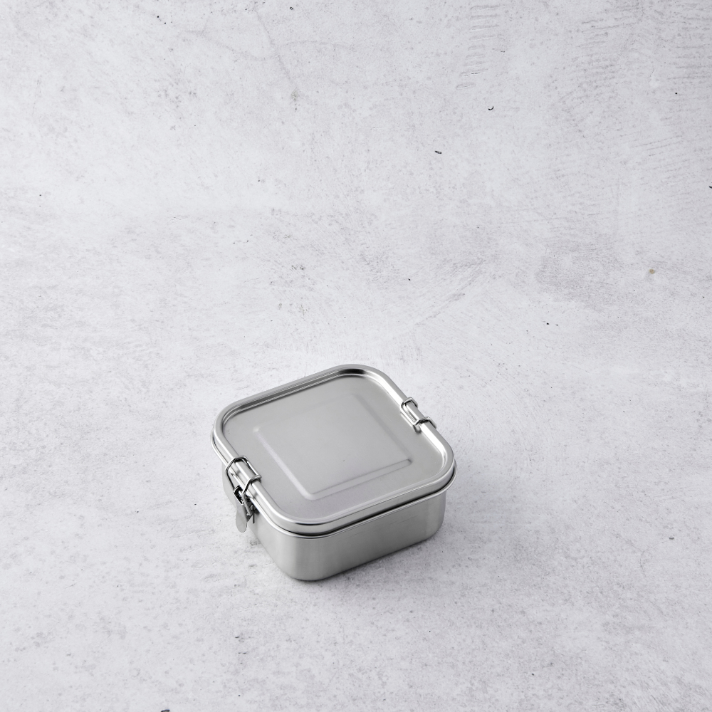 Small Square Stainless Steel Lunch Box 740ml – The Low Tox Project